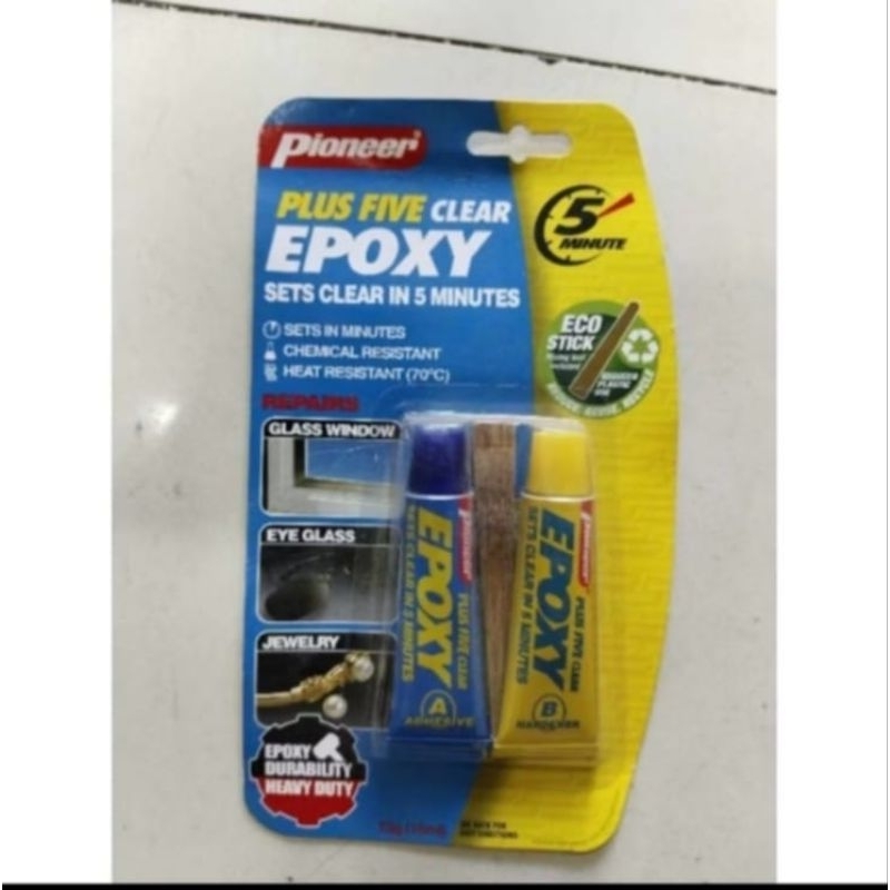 Pioneer plus five clear epoxy tube strip A&B 15grams available | Shopee ...