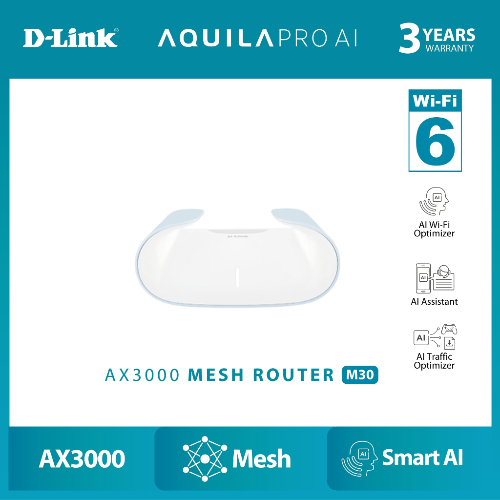 D-Link AX3000 Mesh Router M30 Dual-Band Wi-Fi 6 | Shopee Philippines