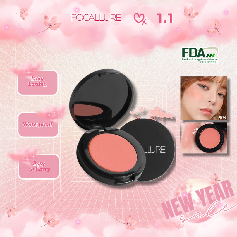 FOCALLURE Face Mineral Pigment Blush Powder Multi use Blush on Eye ...