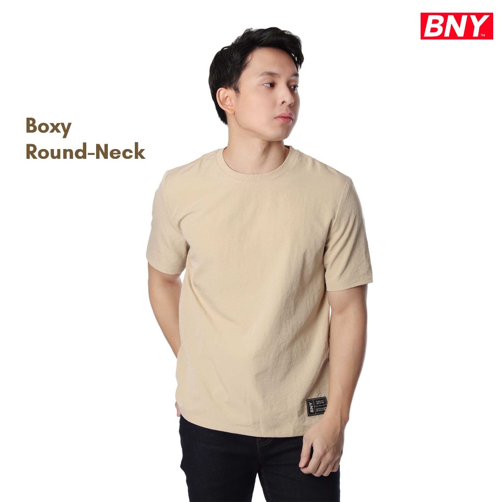 BNY Men's Box Round Neck T-Shirt (057) | Shopee Philippines