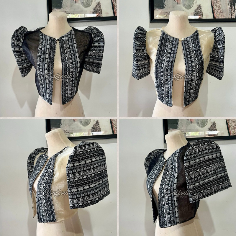 Modern Filipiniana | Ethnic Bolero Top | Shopee Philippines