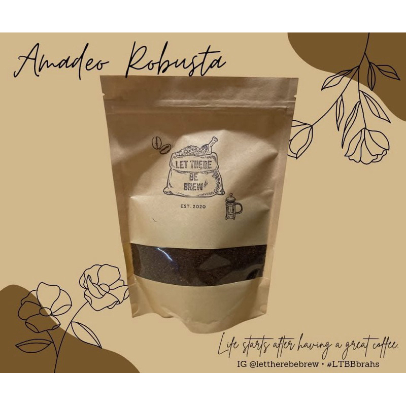 Amadeo Robusta Coffee Ground (100g) by Let There Be Brew | Shopee ...