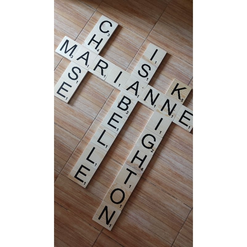 GIANT SCRABBLE LETTERS FOR YOUR GALLERY WALL NATURAL WOOD ***SIZE: 5x5 ...