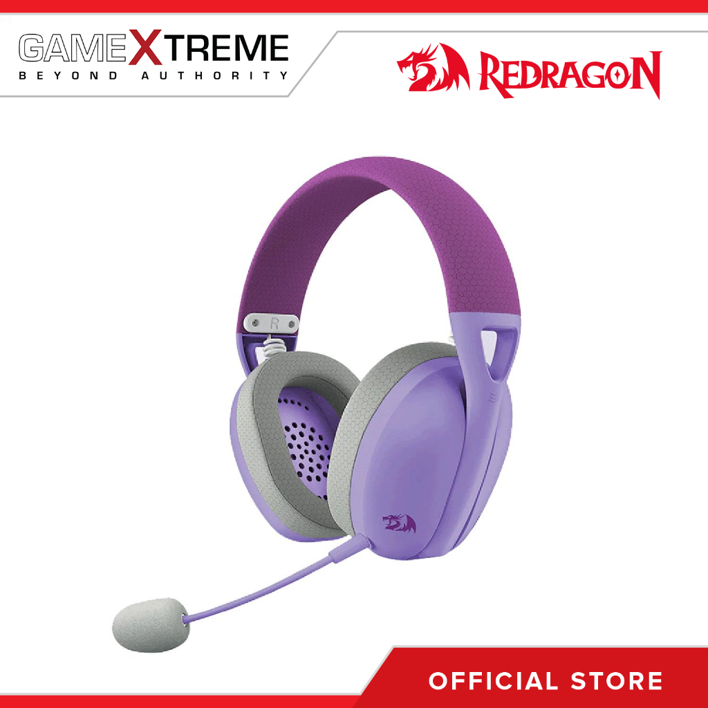 Redragon IRE Pro Ultra-Light Wireless Gaming Headset Purple-Gray ...
