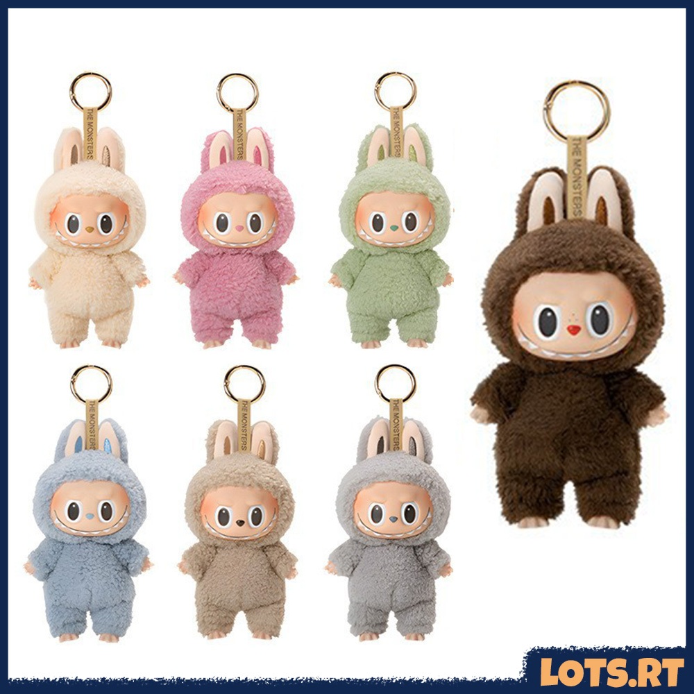 17CM Handmade Vinyl Face Doll Labubu Keychain Blind Box POP MART LABUBU ...