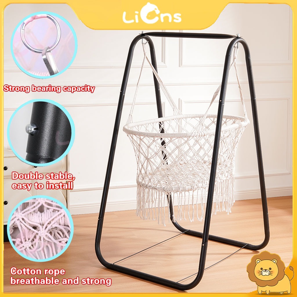 COD Duyan For Baby cradle swing hanging basket hammock with metal stand ...