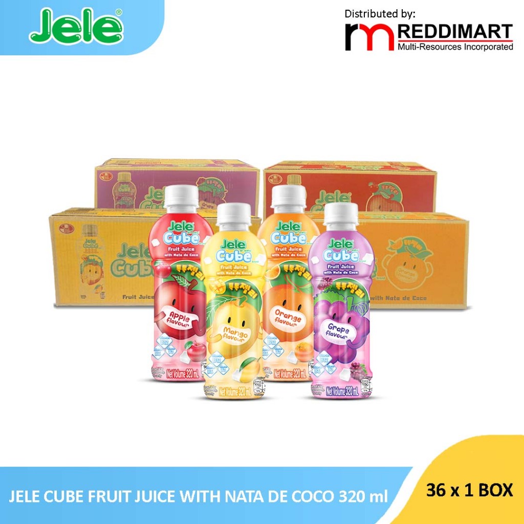 Jele Cube Fruit Juice with Nata De Coco 320ml (1 Box) | Shopee Philippines