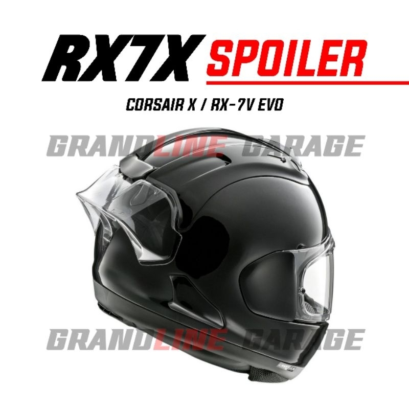RX7X Helmet Spoiler Extension Corsair X RX 7V Evo Clear Light Smoke ...