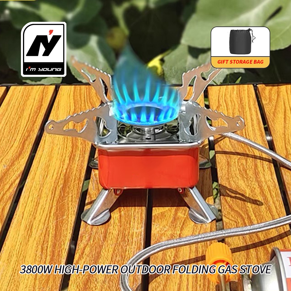 Camping Stove Powered With Pipe Portable Card Type Portable Folding Gas ...