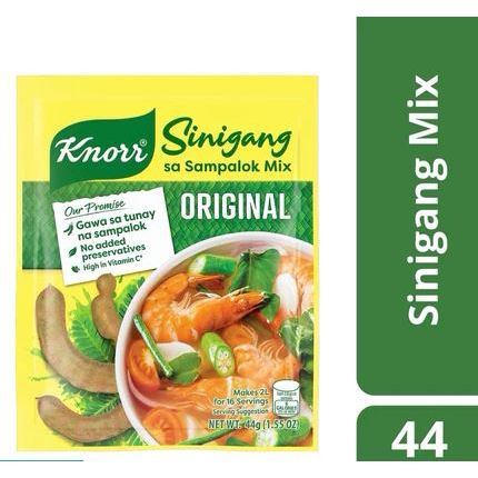Knorr Sinigang sa Sampalok Mix Original 22g/44g x 2 sachets or 1 sachet | Shopee Philippines