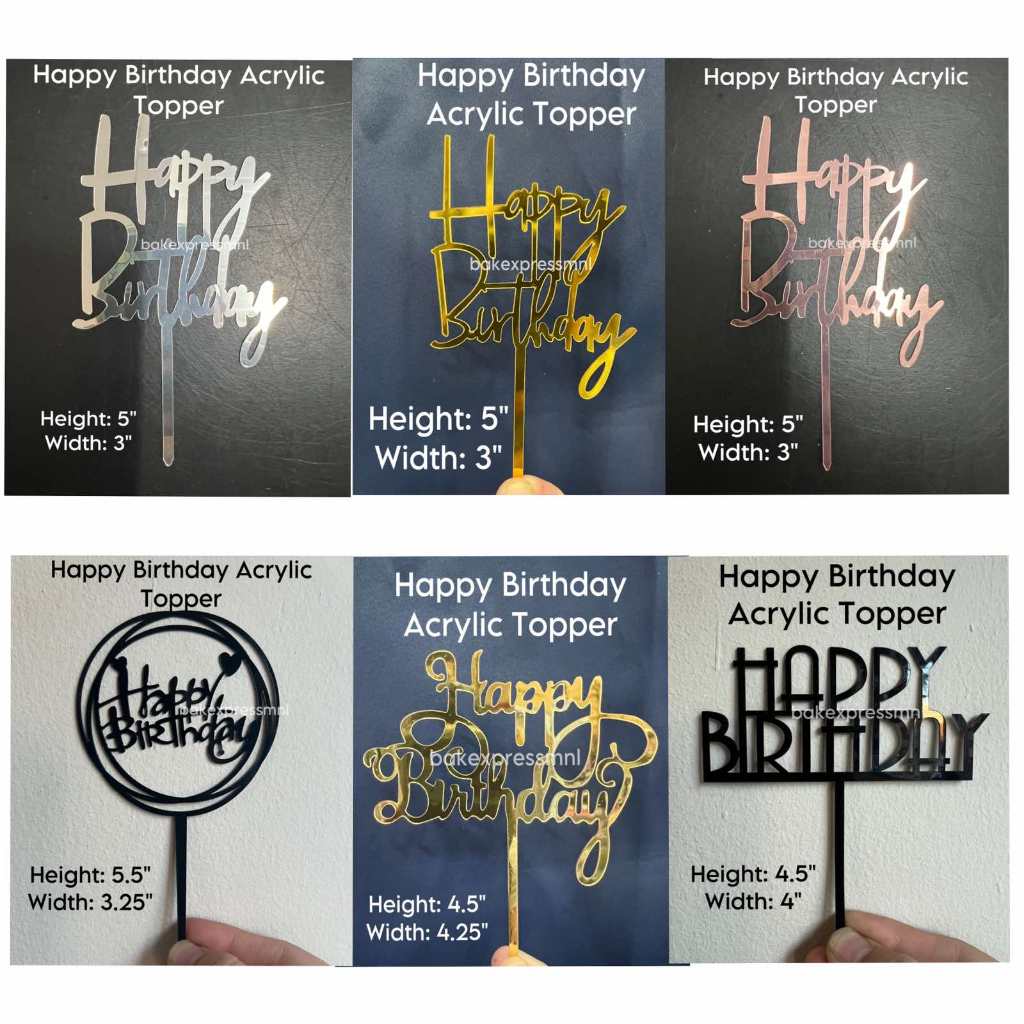 1pc. Happy Birthday Cake Topper HBD toppers | Shopee Philippines