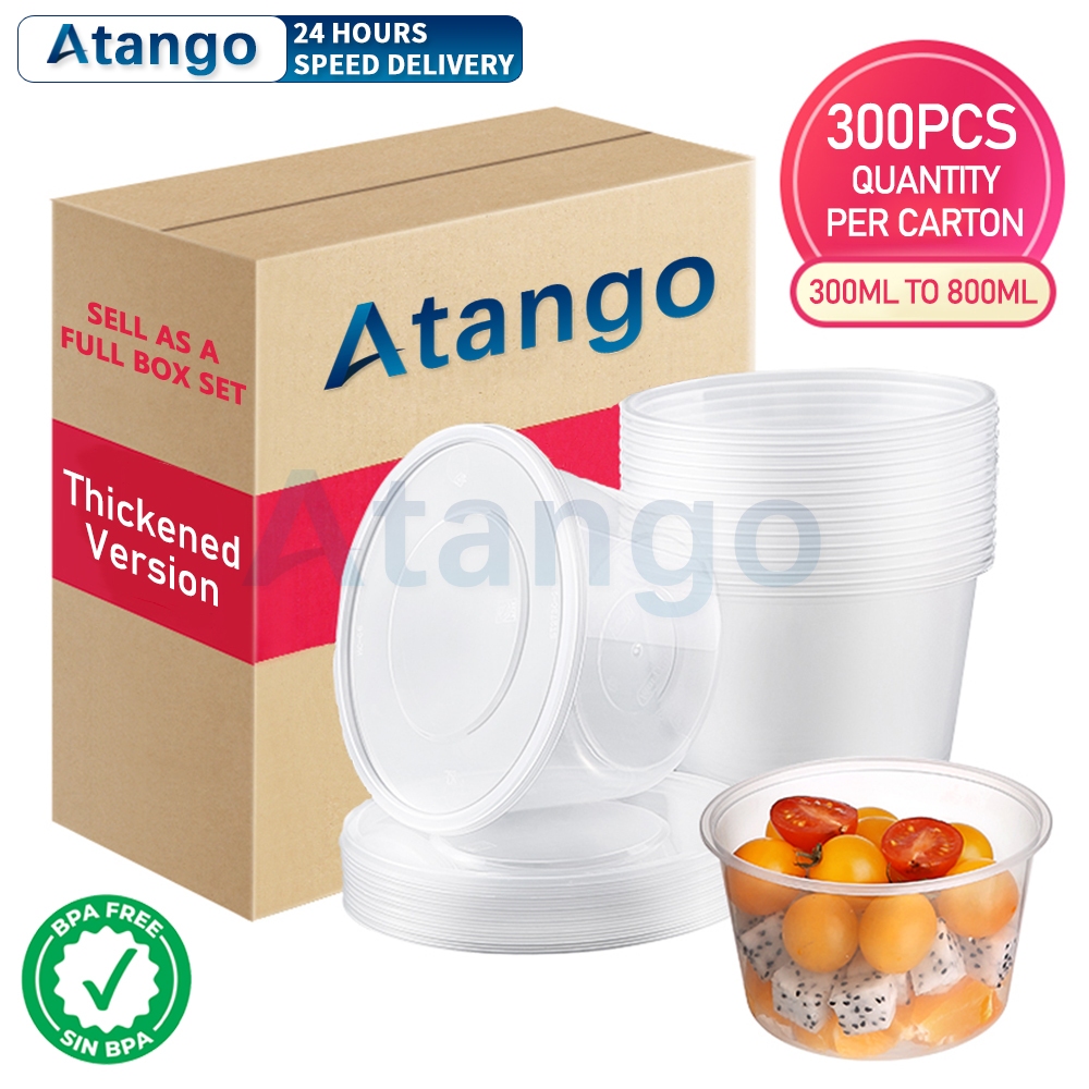 45/50PCS Microwavable Food Container With Lids, Round Disposable ...