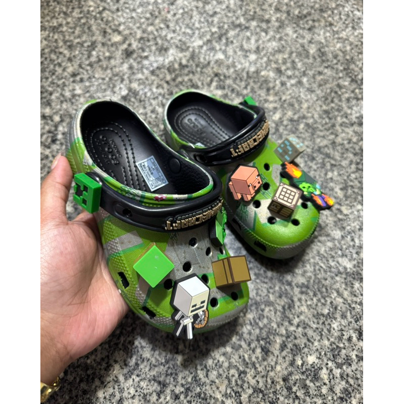 Crocs Classic clog Minecraft | Boy | Girls | Clogs | Sandals | Shopee ...