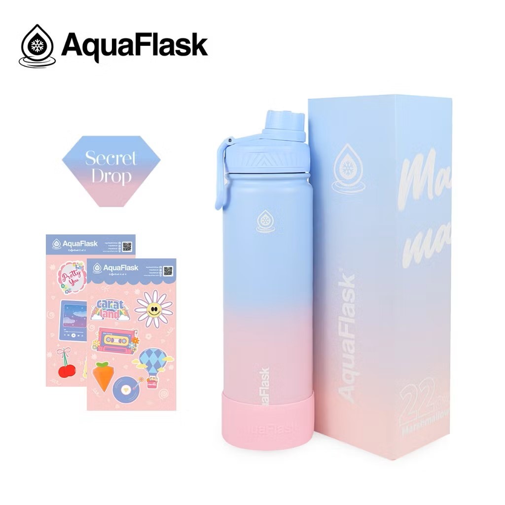 Aquaflask Marshmallow Dream Collection (22oz/40oz) with Silicon Boot and Stickers | Shopee ...