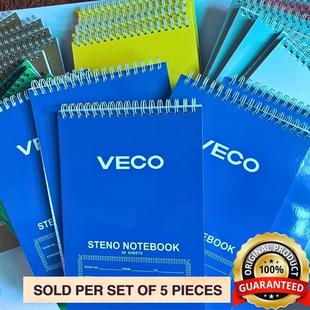 VECO STENO Notebook High Quality Book Paper material 6" x 9" 60 Sheets ...