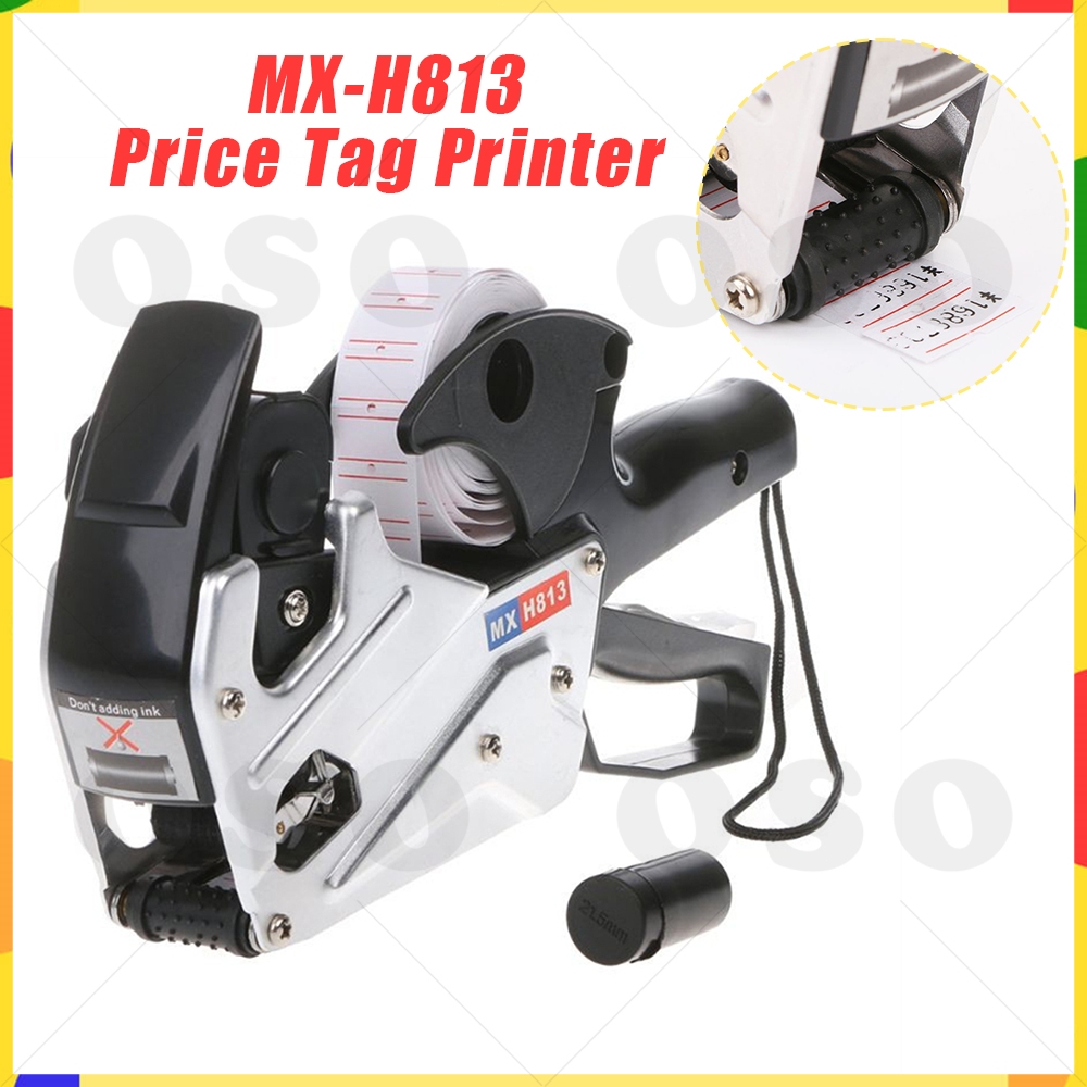 MX-H813 Price Tag Printer A-line 8 Digits Price Tag Labeller Tag Print ...