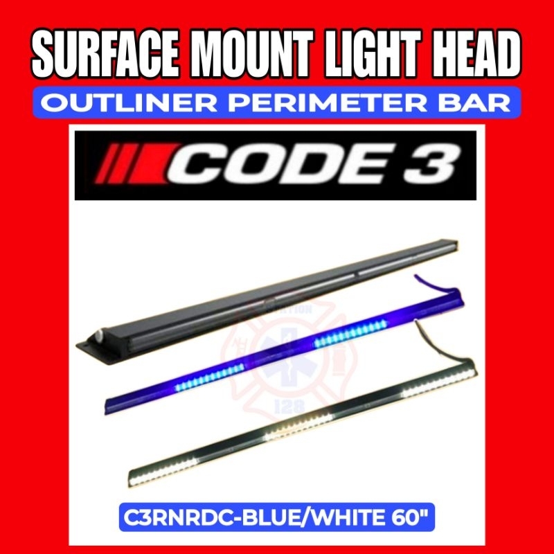 Code 3 Outliner Perimeter Bars Blue/White | Shopee Philippines