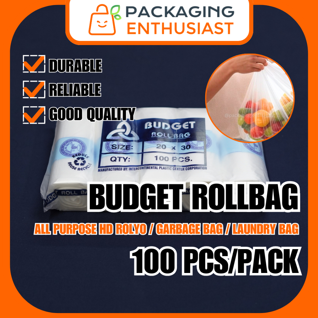 BUDGET Roll Bag All-Purpose/Multi-Purpose Packing HD Roll Plastic Bag ...