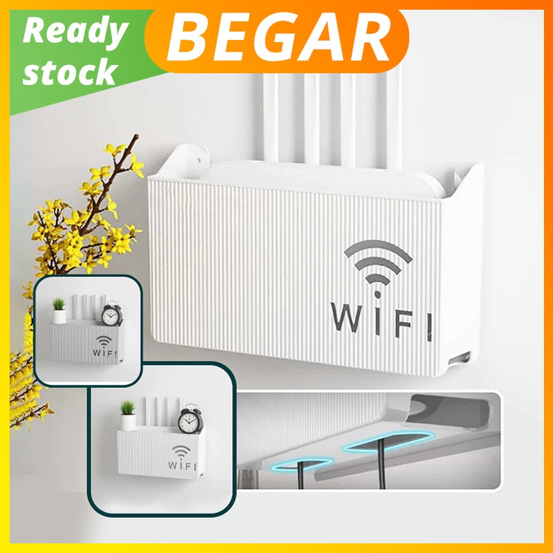 Router Storage Box Wall Mounted Bracket No Punching Holes Router ...