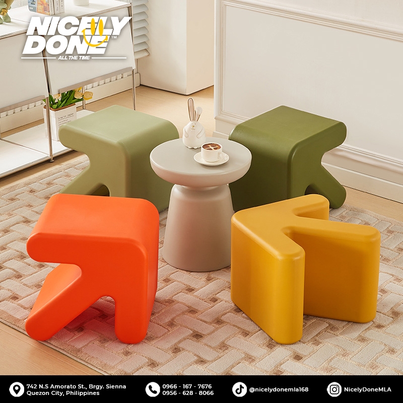 Nicely Done Arrow Stool for Aesthetic Decoration, Contemporary Seating ...