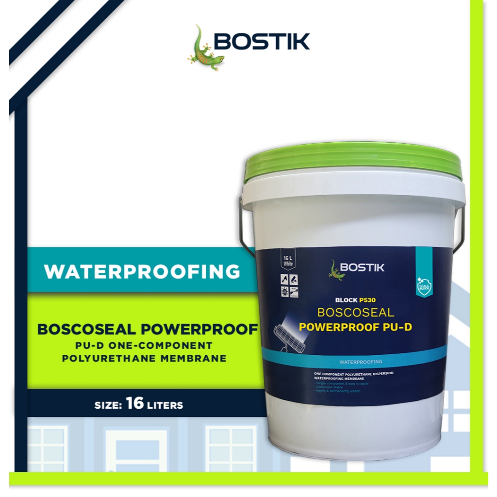 Bostik Block P530 Boscoseal Powerproof PU-D Waterproofing Mix 16 Liters ...