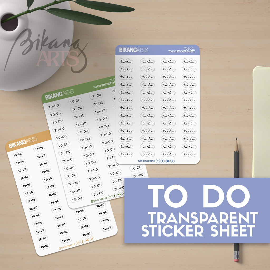 To Do Planner / Journal / Label Sticker by BikangArts | Shopee Philippines