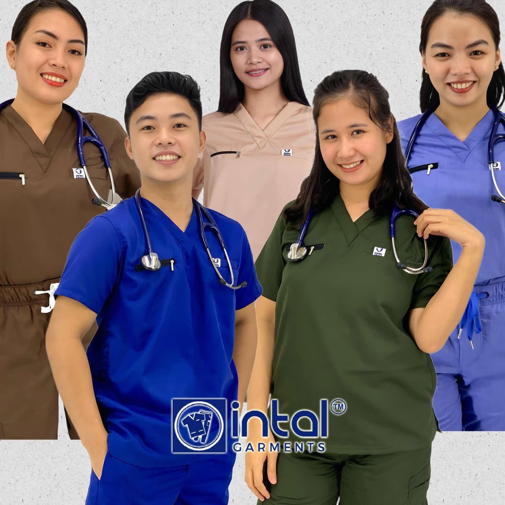 INTAL SCRUBSUIT 032 Elite MAPAGMAHAL V-Neck Zippered Chest Cargo 6 ...