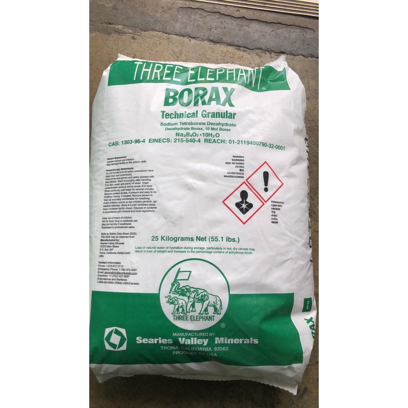 1 sack Borax Three 3 Elephant Brand USA 25kg Technical Grade ...