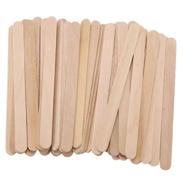 50pcs/100pcs 11CM Plain Wooden Popsicle Stick Ice Cream Stick Arts and ...