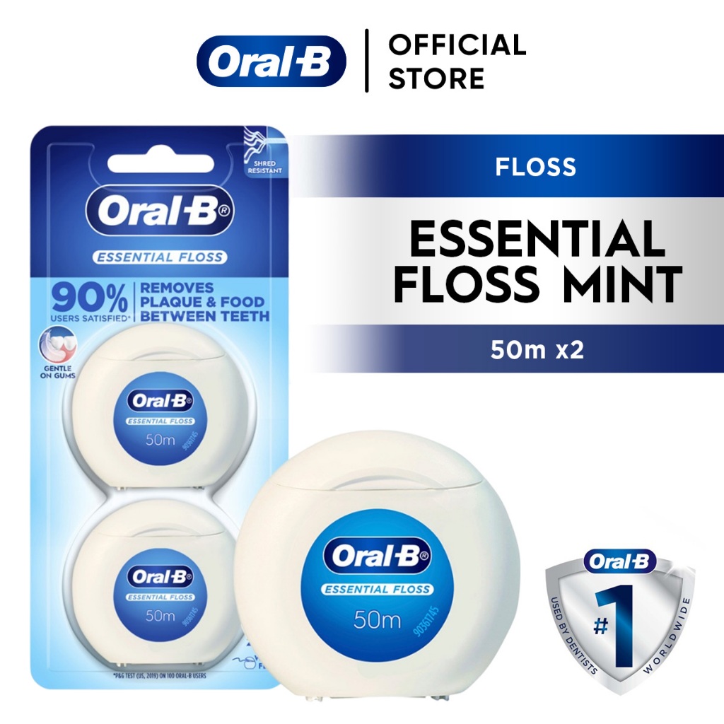 Oral-B Essential Floss Mint 50m 2s (Dental Floss) | Oral Care | Shopee ...