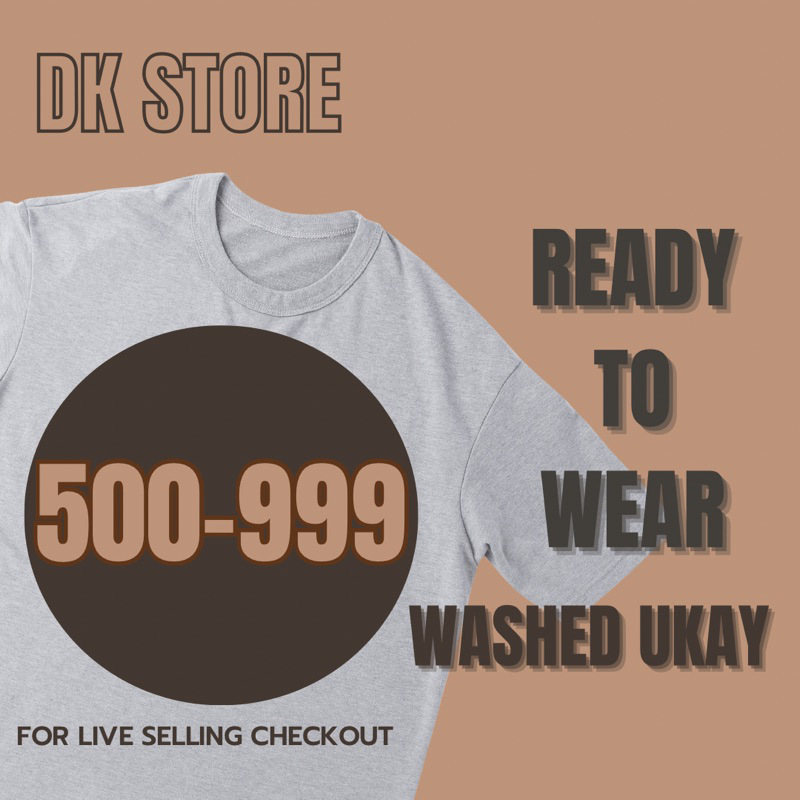 500-999 PESOS (WASHED UKAY) FOR LIVE SELLING CHECKOUT! | Shopee Philippines