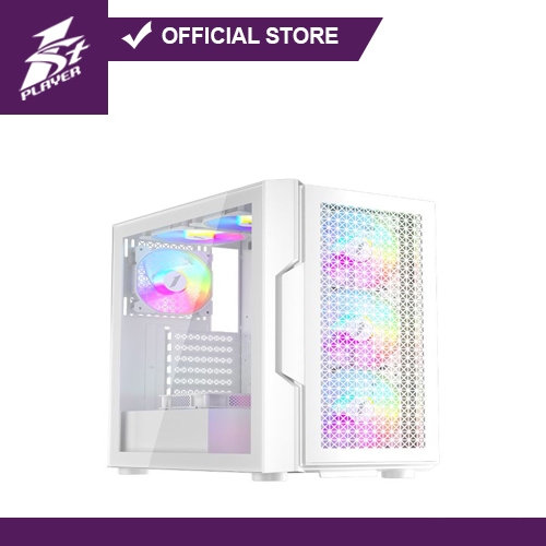 1STPLAYER TRILOBITE T7 MESH MID-TOWER GAMING CASE W/ TG SIDE/ ATX (WHITE) | Shopee Philippines