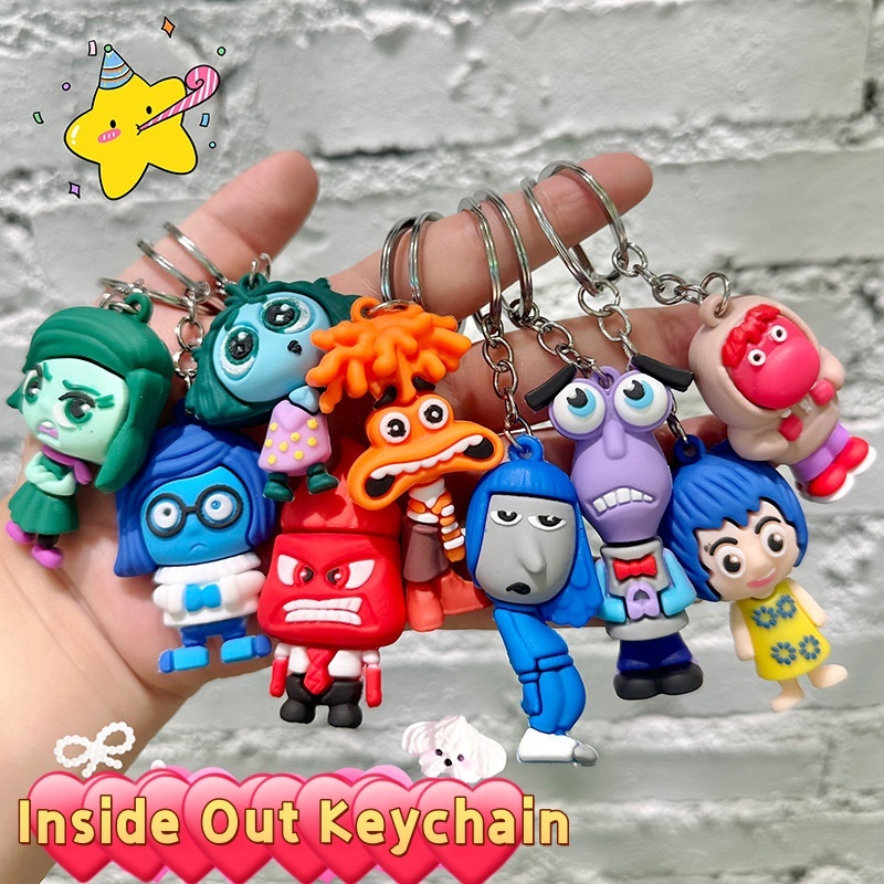 New Inside Out Keychain Cartoon Keychain Backpack Pendant Car Keychain ...