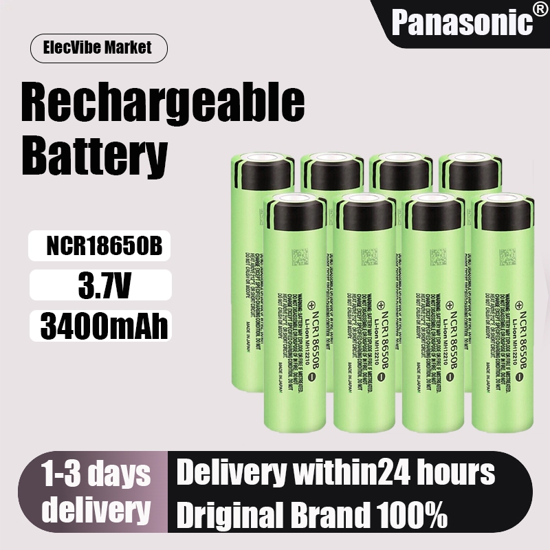 Panasonic Ncr18650b 3400mah lithium ion battery 18650 3.7V rechargeable battery | Shopee Philippines