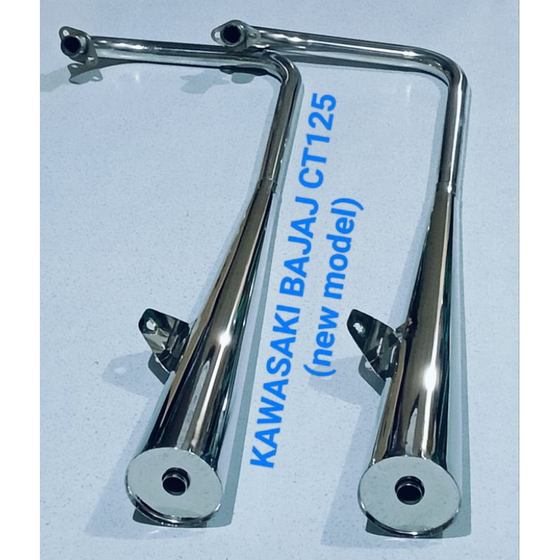KAWASAKI BAJAJ CT125 NEW MODEL (with charger) STAINLESS CHICKEN PIPES ...
