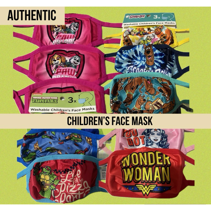 Authentic Character 3pc Mask for kids brand new wonderwoman/skye ...