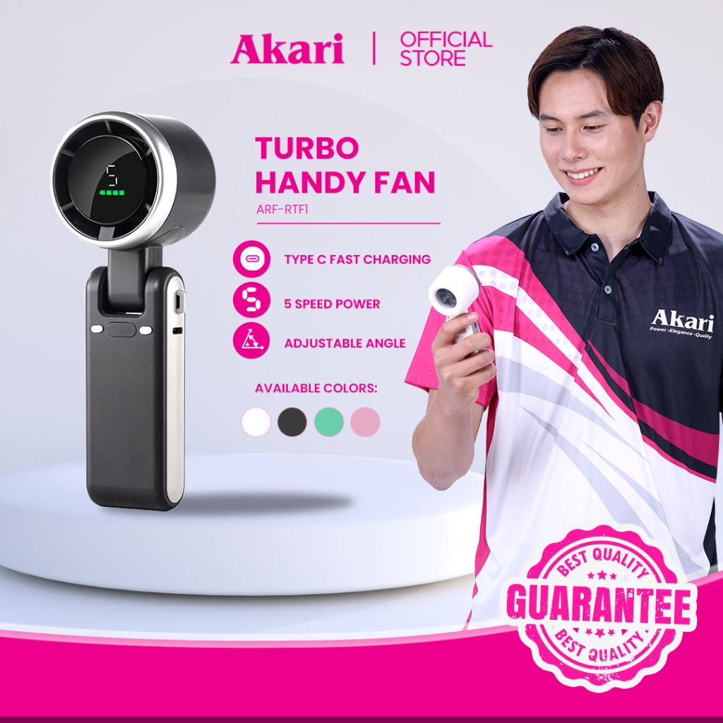 RANwithAKARI - Rechargeable Portable Turbo Handy Fan (ARF-RTF1 ...