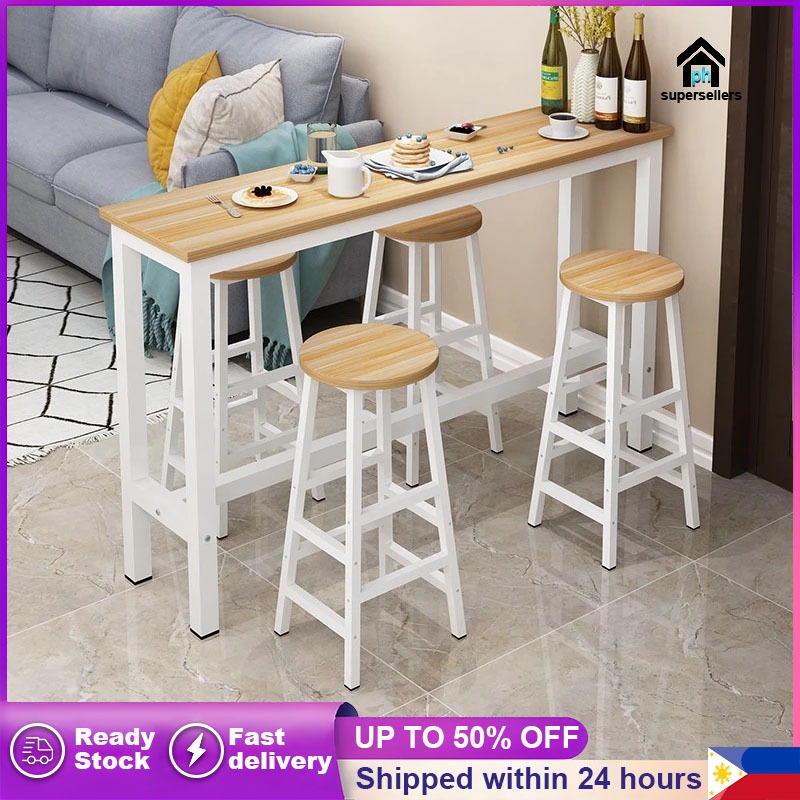 Bar Table And Chair Combination Mini Bar Table + 2 Chairs Set | Shopee ...