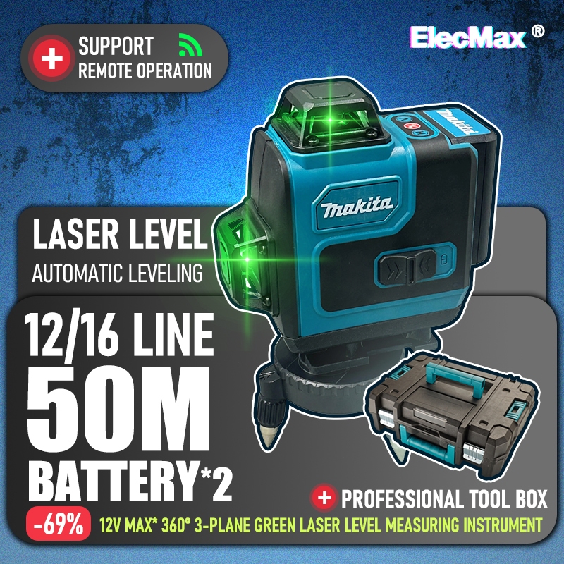 Makita Laser Level Automatic leveling for construction 12/16 Line 4D ...