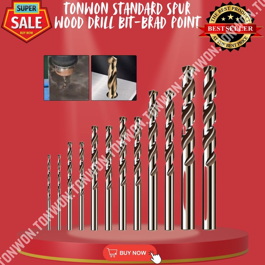 TONWON STANDARD SPUR WOOD DRILL BIT-BRAD POINT 1PC | Shopee Philippines