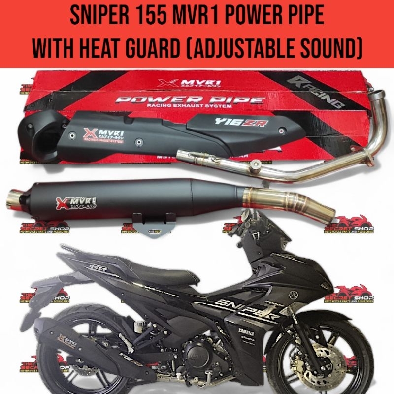 MVR1 PIPE FOR SNIPER 155( adjustable sounds) | Shopee Philippines