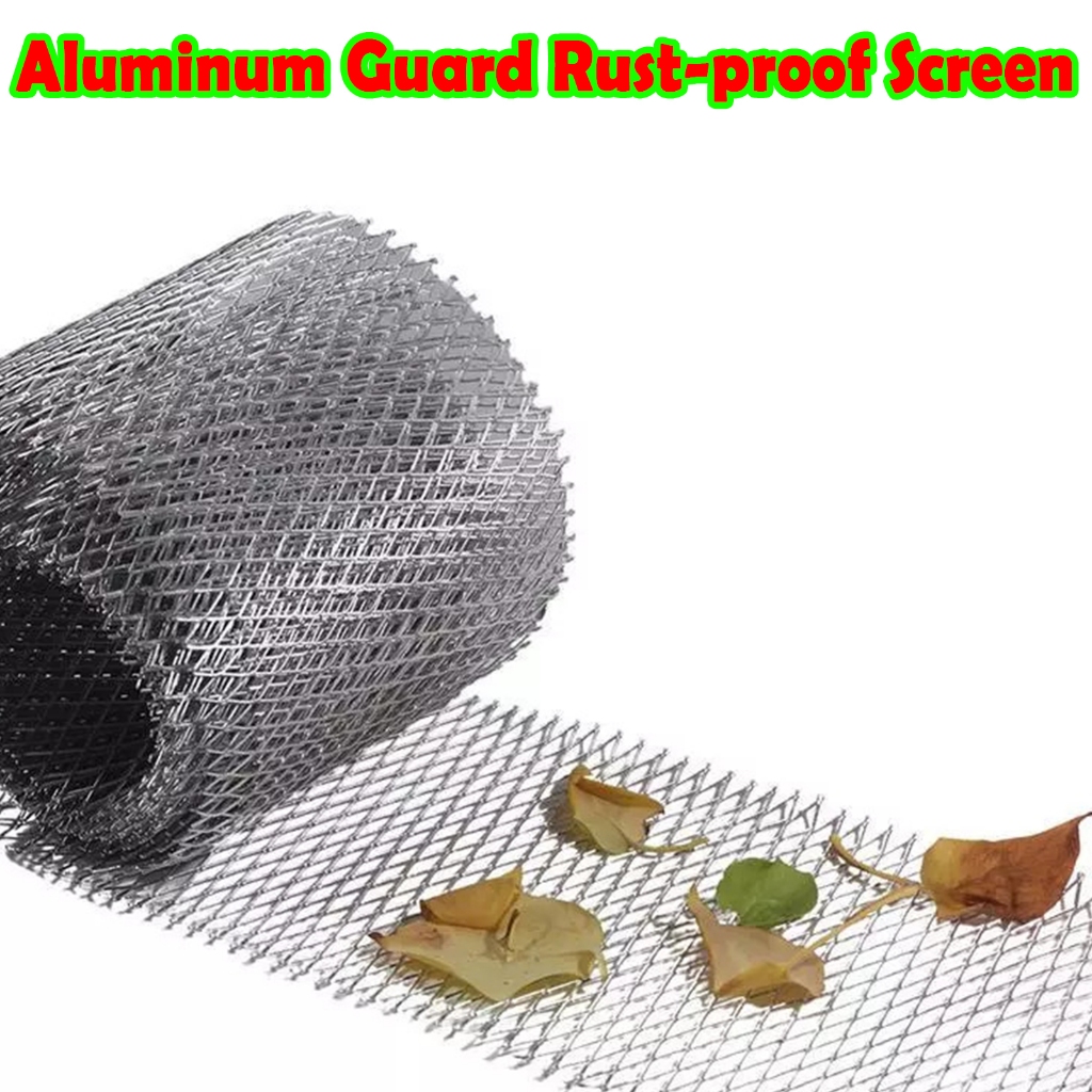 Aluminum Gutter Guard Rust proof 19.6Ft Long Anti Leaf Mesh Guards ...