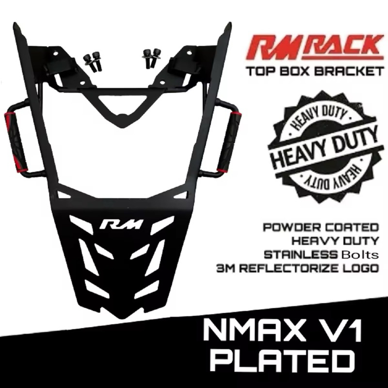 NMAX V1 RM Rack Plated Heavy Duty Top Box Bracket | Shopee Philippines