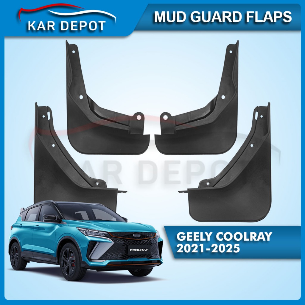 GEELY COOLRAY 2021-2025 Mud guard Matte Black ( mudguard ) ( mudflaps ...