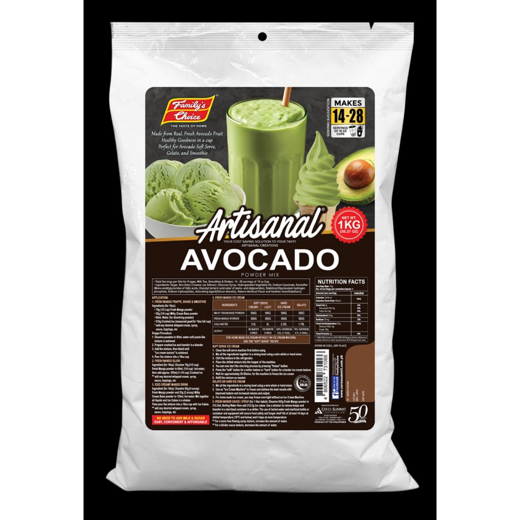 Family's Choice Artisanal Avocado 1kg Softserve Gelato Milktea Frappe ...