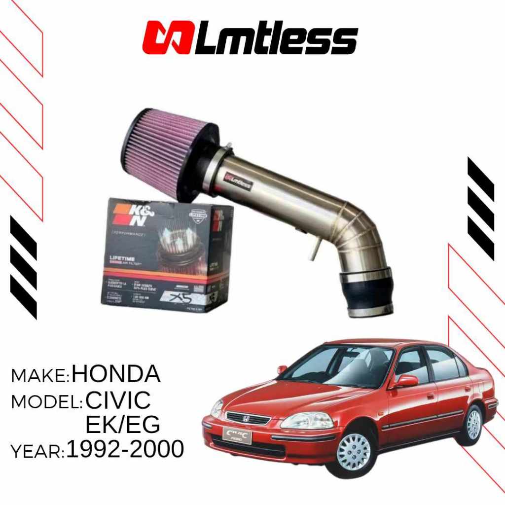 HONDA CIVIC EG / EK AIR INTAKE WITH ORIGINAL K&N FILTER | Shopee ...