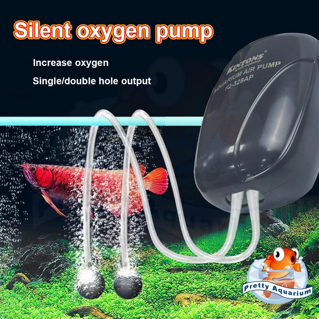 Aquarium Silent Oxygen Pump Aquarium Air Pump Pond Aerator Fish Tank ...