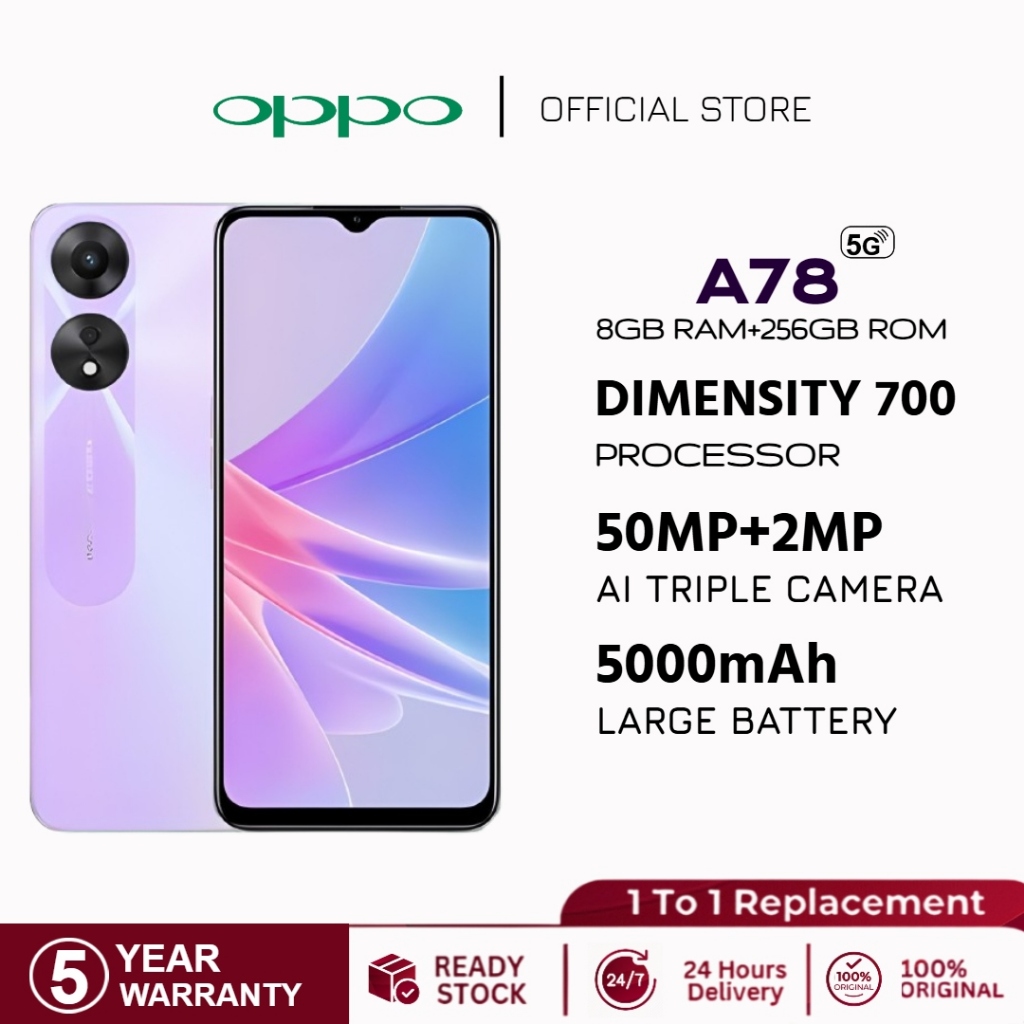 A78 5G Original Smartphone l 8GB RAM + 256GB ROM | 67W SUPERVOOC ...