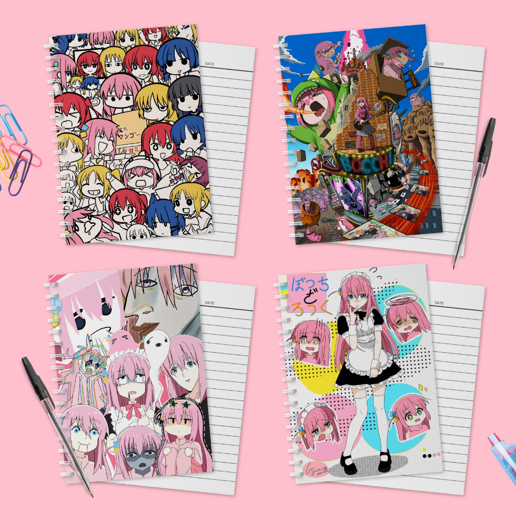 LAZKTEES Kessoku Band Anime Notebook Bocchi Notebook A5 Wired Lined 1pc ...