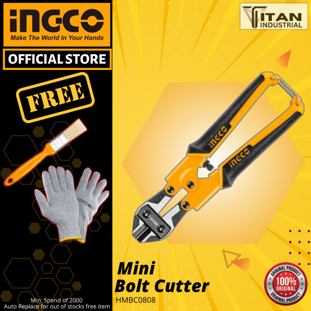 INGCO Mini Bolt Cutter 8" HMBC0808 • Tm ss | Shopee Philippines
